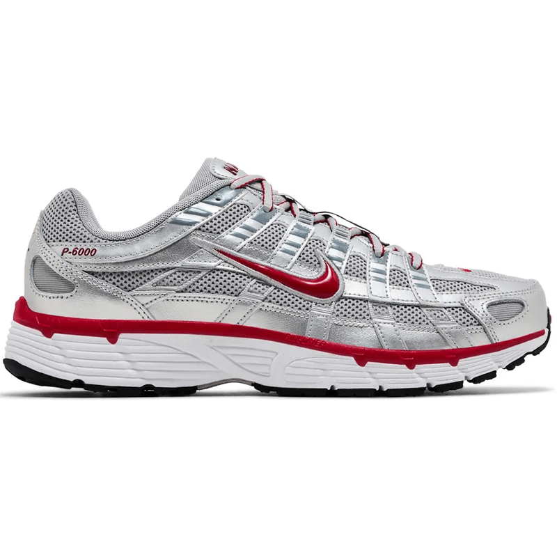 Mens Nike P-6000 Metallic Silver Gym Red - The Shoe Rush